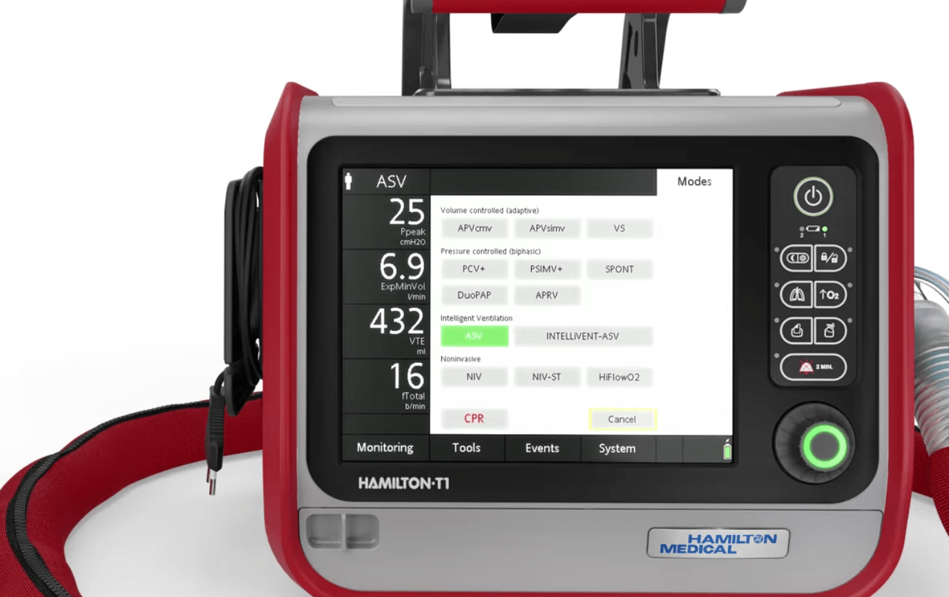 Intelligent Transport Ventilator - Hamilton T1 | Duomed